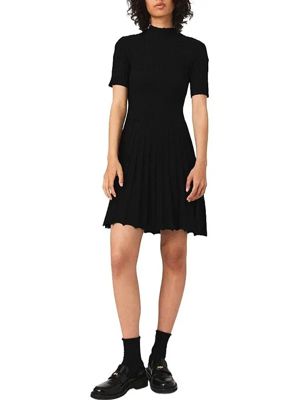 Maje Mini Knit Dress - Black