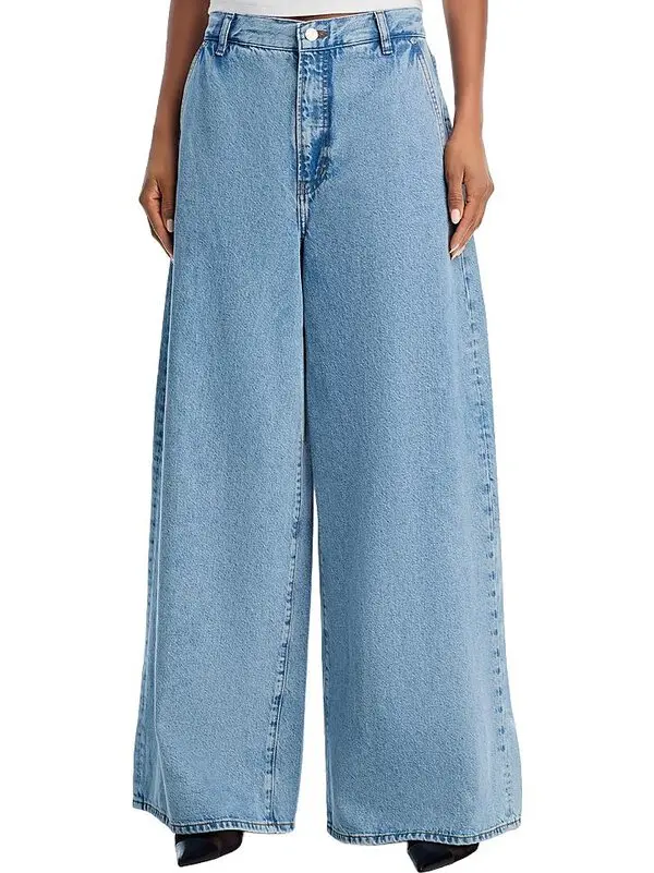 FRAME The Drape High-rise Extra Wide Leg Jeans - Sweetheart