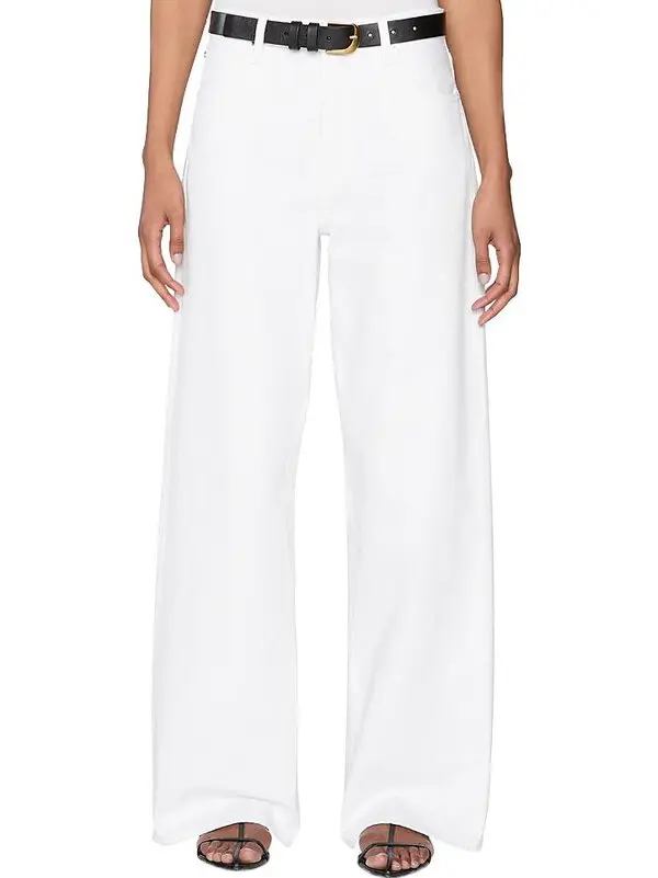 FRAME The Loose Wide Leg Jeans - White