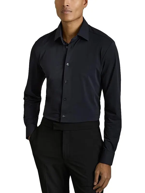REISS Voyager Travel Shirt - Navy