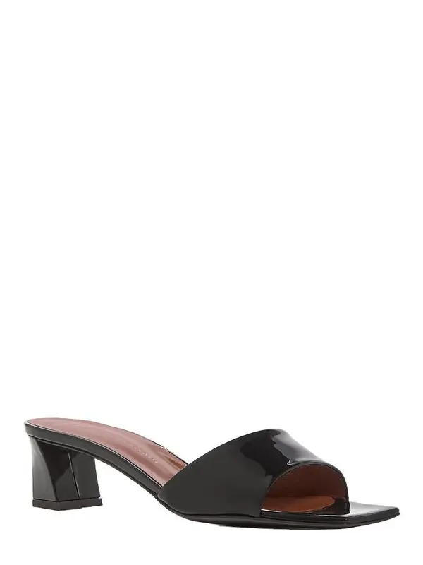 GIUSEPPE ZANOTTI Maya Leather Slide Sandals - Nero