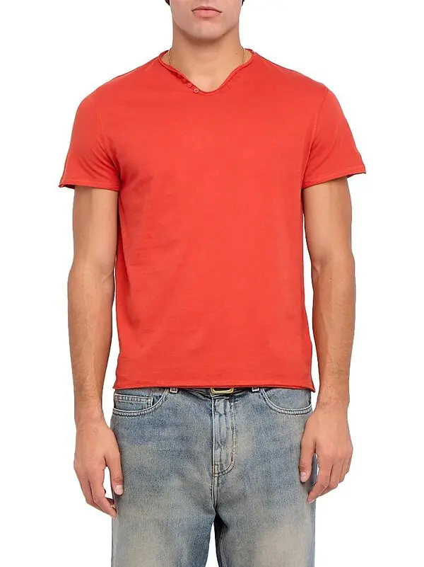 Zadig&Voltaire Monastir Split Collar Tee - Spice