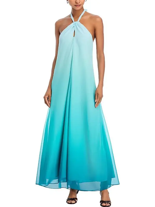 Line & Dot Aden Ombre Maxi Dress - Teal