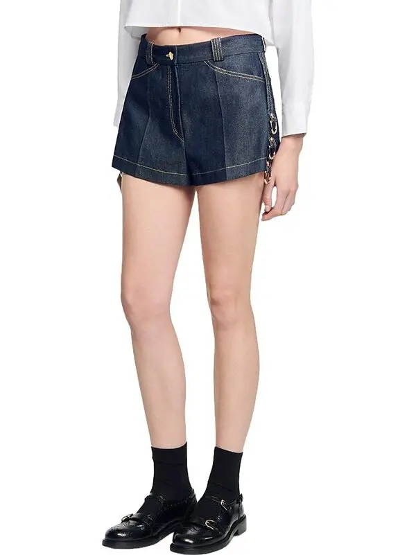 Sandro Denim Shorts - Deep Blue