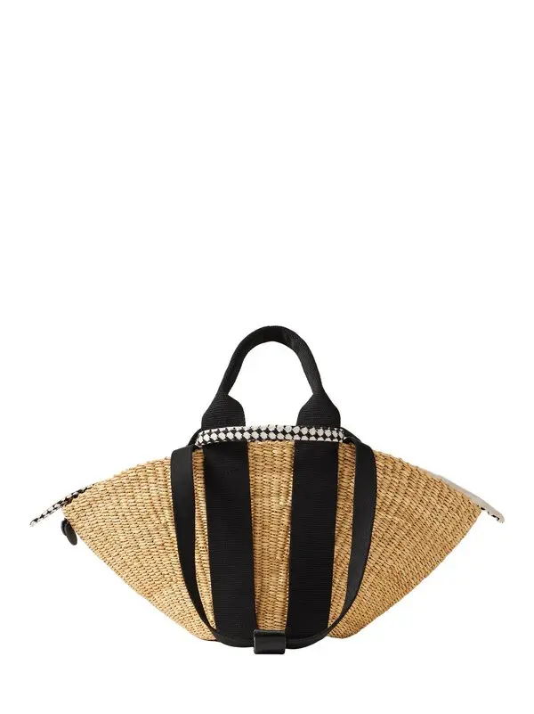 Muuñ Sophie Mini Woven Straw Tote - Brown