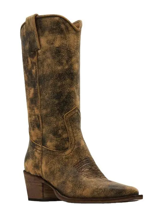 Steve Madden Albany Western Boots - Brn Distre
