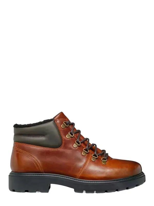 Geox Lace-up Leather Boots - Brown