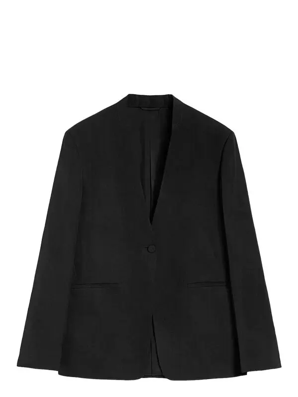 JIL SANDER Collarless Blazer - Black