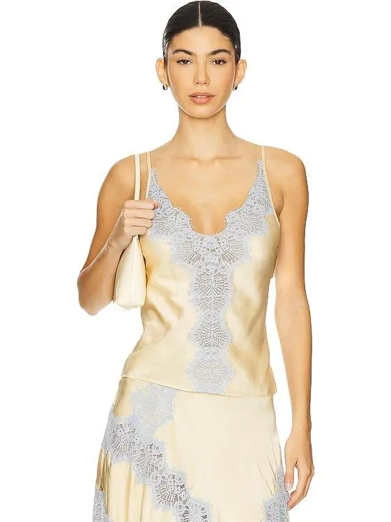 L'academie By Marianna Lay Cami - Beige & Blue