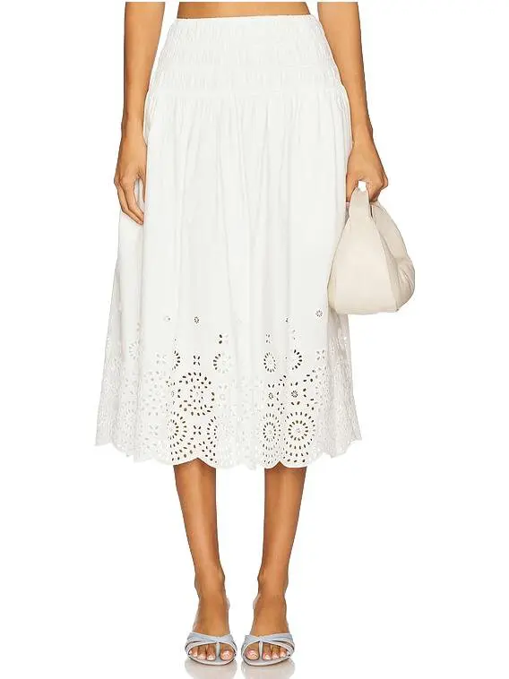 L'academie By Marianna Lya Midi Skirt - White