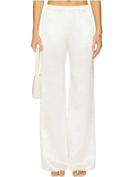 Amanda Uprichard Mariko Wide Leg Pant - Ivory