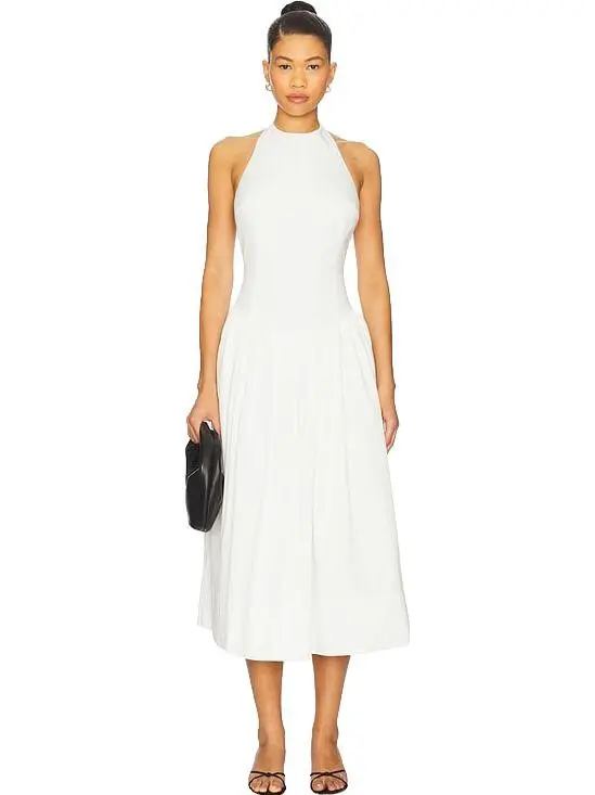 L'academie By Marianna Akiri Midi Dress - White