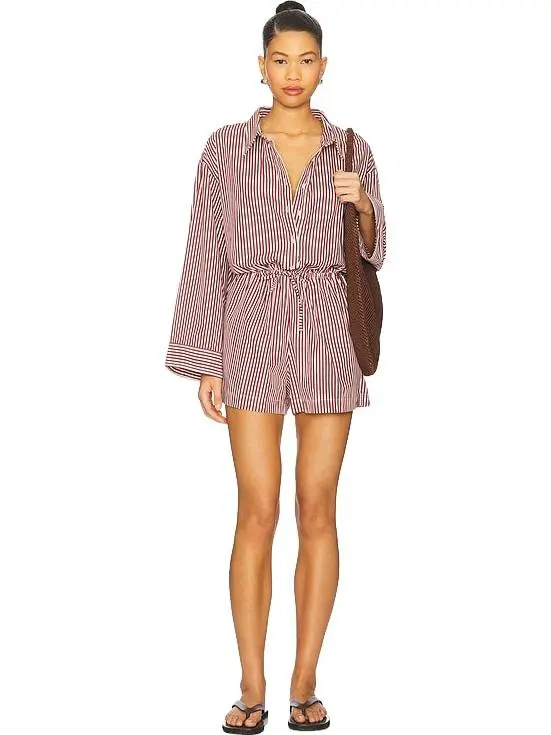 Faithfull The Brand Freja Playsuit - Clare Stripe