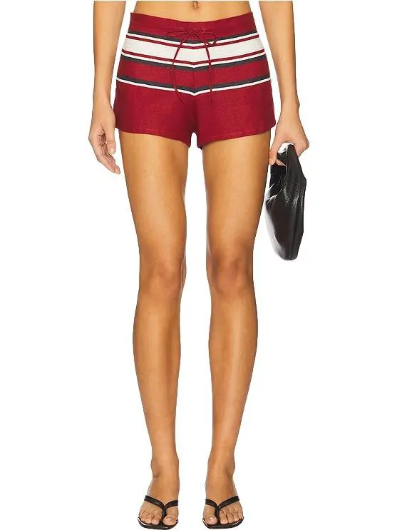 Faithfull The Brand Miel Shorts - Red
