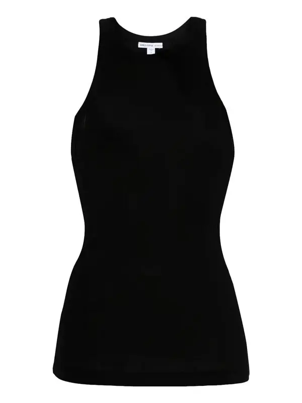 JAMES PERSE Ribbed-knit Tank Top - Black