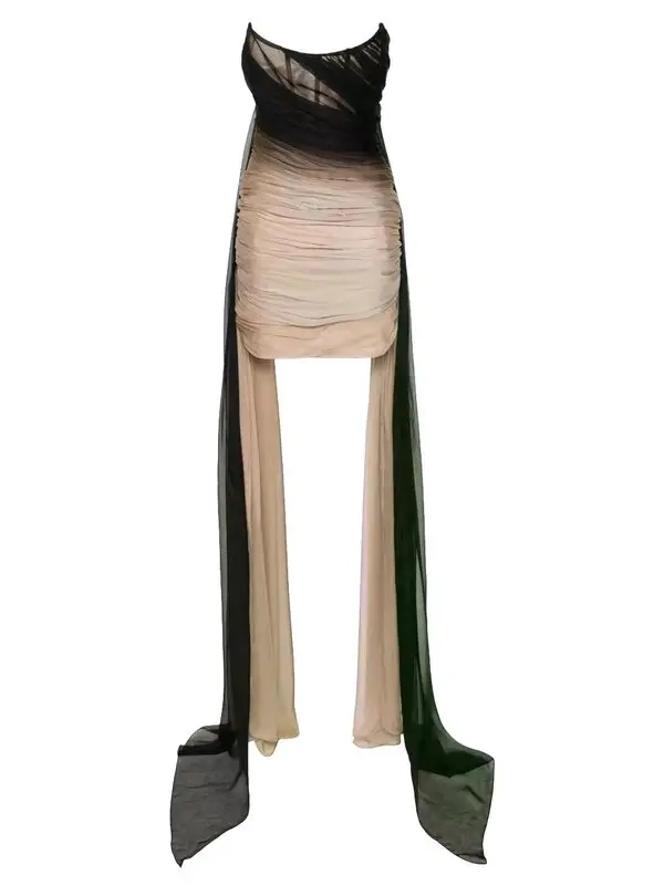 MUGLER Gradient Corset Mini Dress - Black