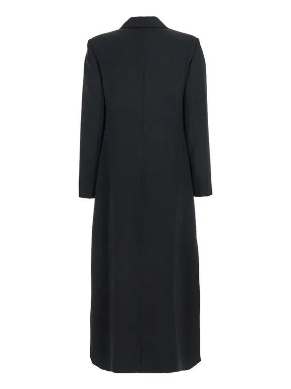 PLAIN Cady Coat With Double-breasted Fastening - Black