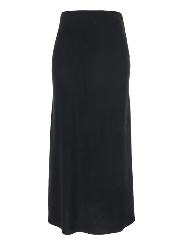PLAIN Midi Straight Skirt - Black