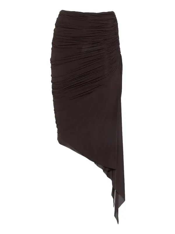 FRANCESCO MURANO Draped Asymmetric Skirt - Cioccolato