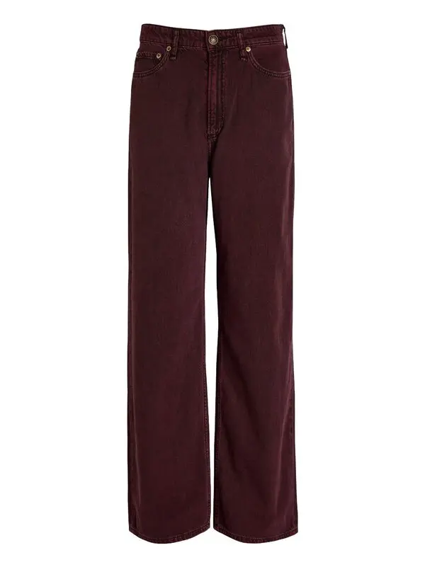Rag & Bone Featherweight Logan Wide-leg Jeans - Burgundy