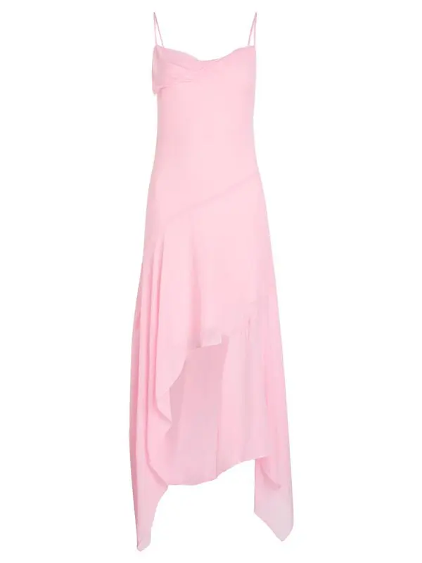 Bec & Bridge Tallis Asymmetric Chiffon Midi Dress - Pink