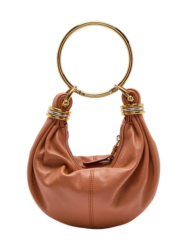 Chloé Grained-leather Top Handle Bag - Orange