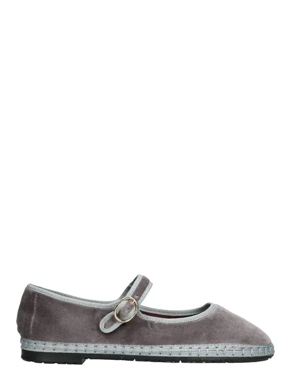 FLABELUS Velvet Sampson Mary Janes - Grey