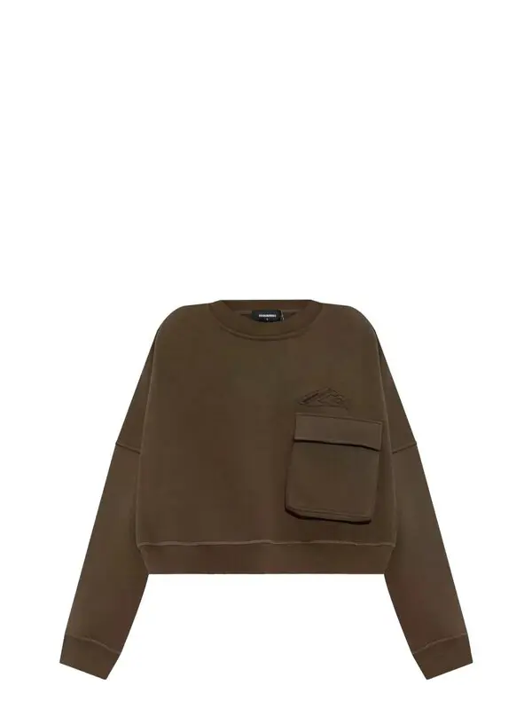Dsquared2 Pocket-detail Cropped Sweatshirt - Green