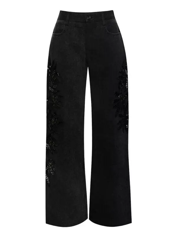 DIOTIMA Stulla Floral-lace Jeans - Black