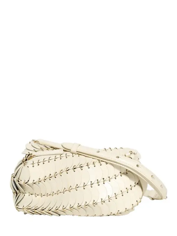 Rabanne Leather Shoulder Bag - Cream And Gold