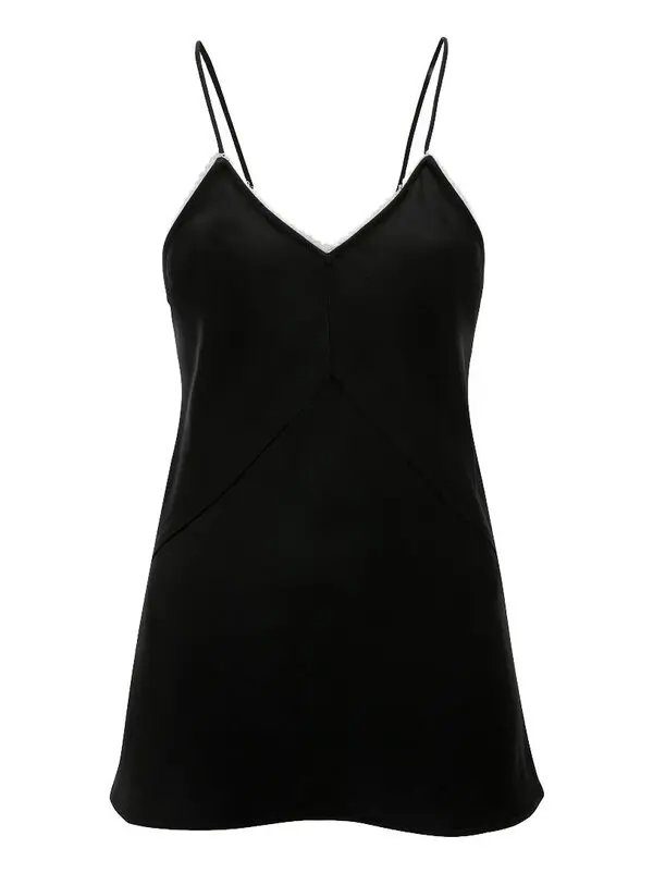 Victoria Beckham Lace Detail Cami Top - Black