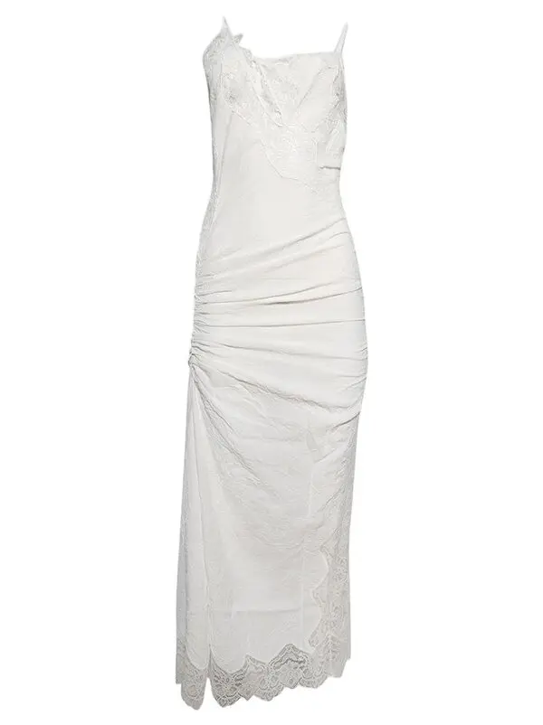 Christopher Esber Crimped Lace Cami Dress - White