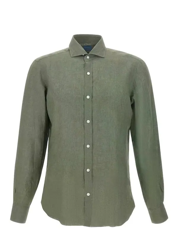 BARBA NAPOLI Linen Shirt - Green