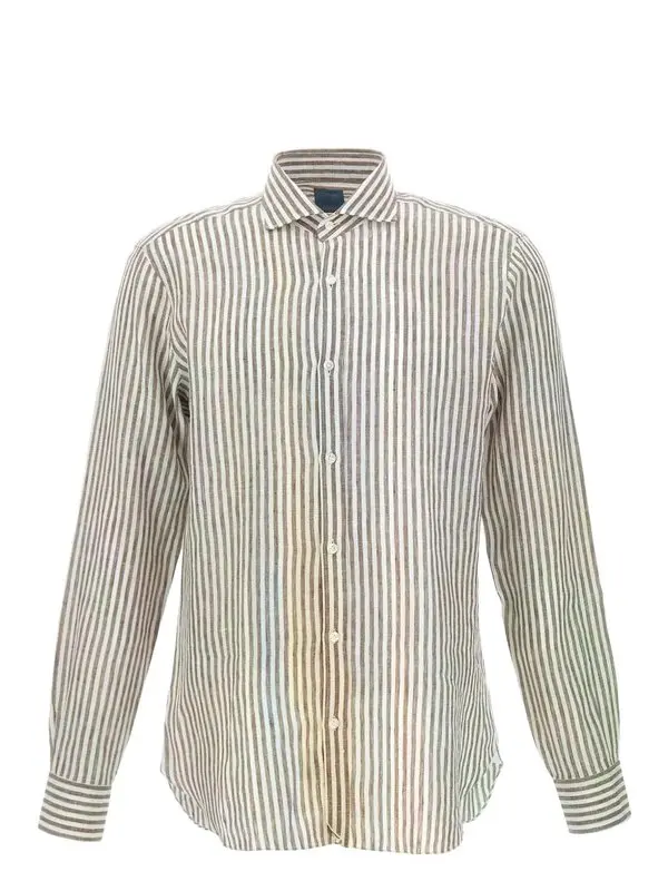 BARBA NAPOLI Striped Shirt - White