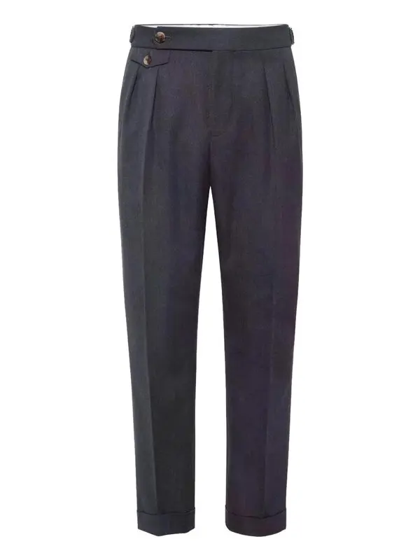 Brunello Cucinelli Gabardine Tailored Trousers - Blue