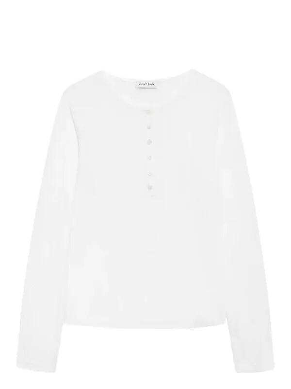 ANINE BING Pia Long-sleeve T-shirt - White