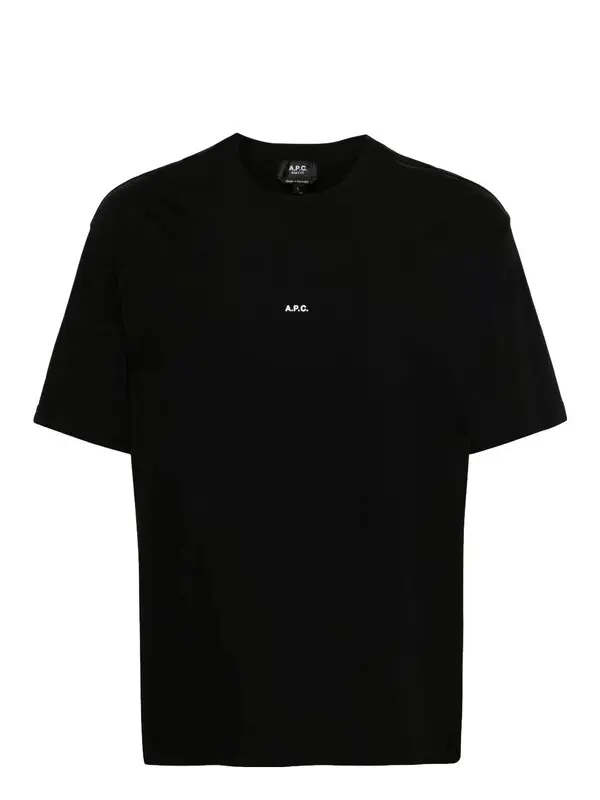 A.p.c. Logo-print Cotton T-shirt - Black