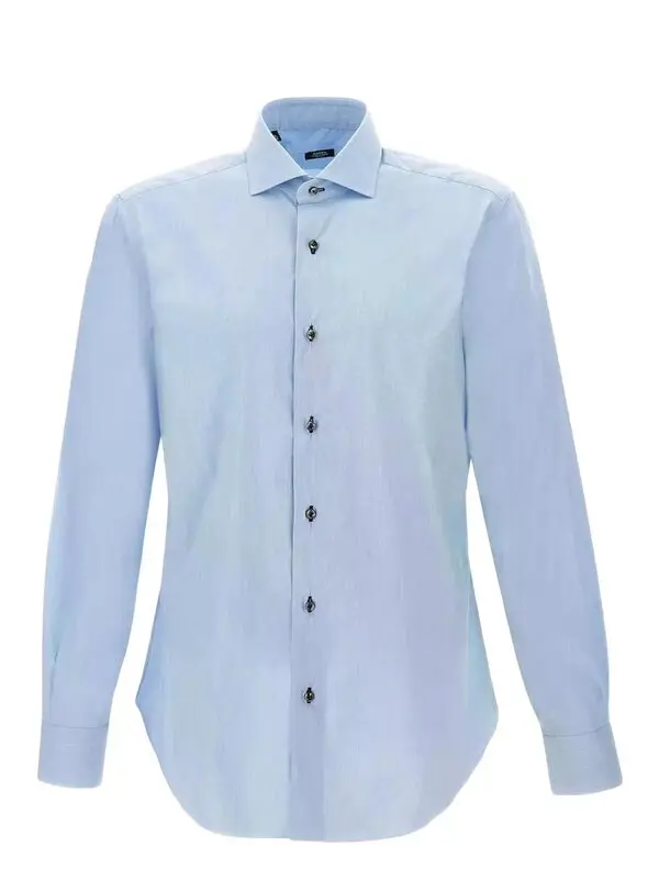 BARBA NAPOLI Cotton-blend Shirt - Blue