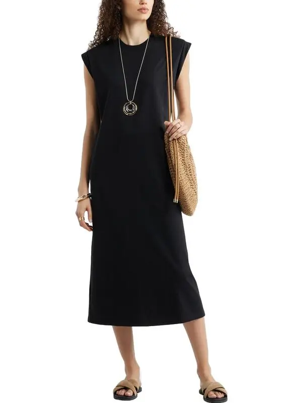 Nordstrom Pima Cotton Jersey Maxi Dress - Black