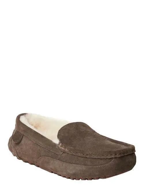 DEARFOAMS Fireside Melbourne Shearling Moccasin Slipper - Coffee