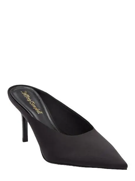 Jeffrey Campbell Pointed Toe Mule - Black Satin