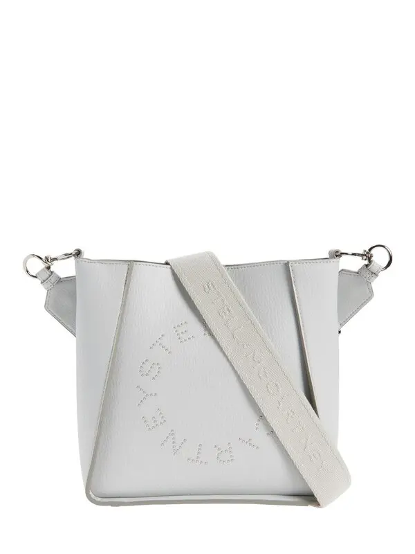 Stella McCartney Falabella Shimmer Faux Leather Tote - Pearl Grey