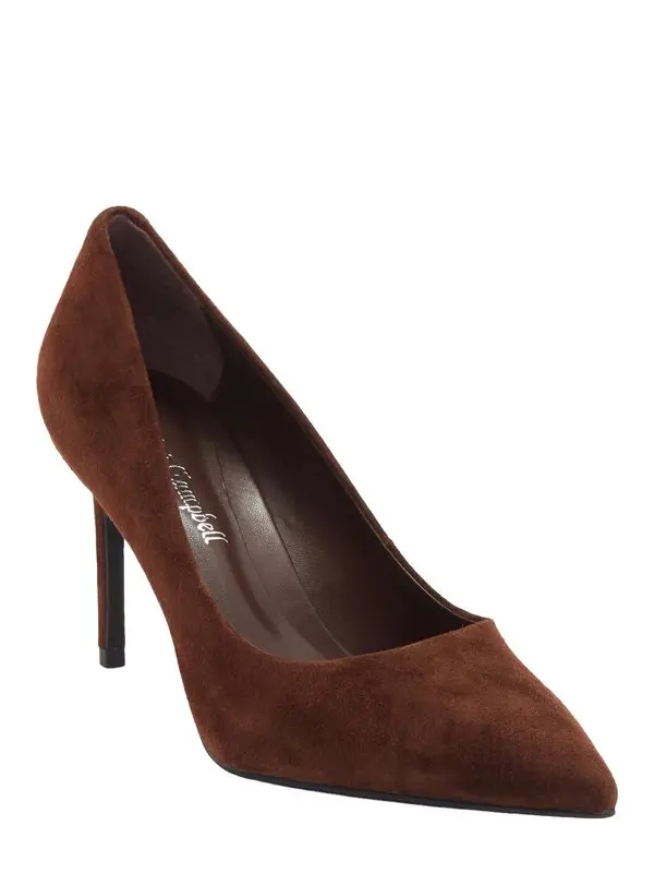 Jeffrey Campbell Nikia Pointed-toe Pumps - Brown Suede