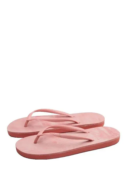 FEELGOODZ Slimz Remix Natural Rubber Flip-flop Thong Sandals - Coral