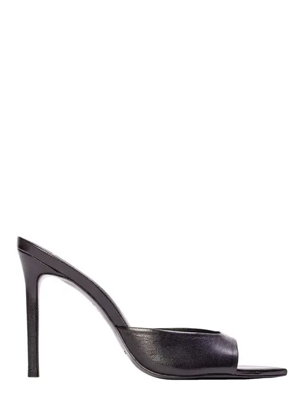 BLACK SUEDE STUDIO Brea Leather Mule - Black Leather
