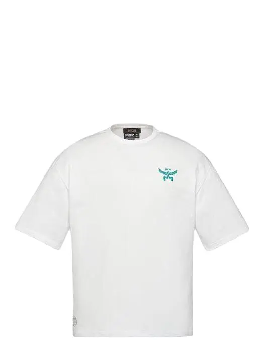 Mcm X Snipes Rhinestone Logo T-shirt - White
