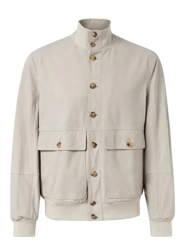 Brunello Cucinelli Leather Blouson - Beige