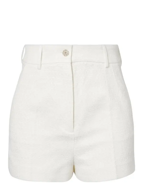 Dolce & Gabbana Cotton And Linen-blend Shorts - White