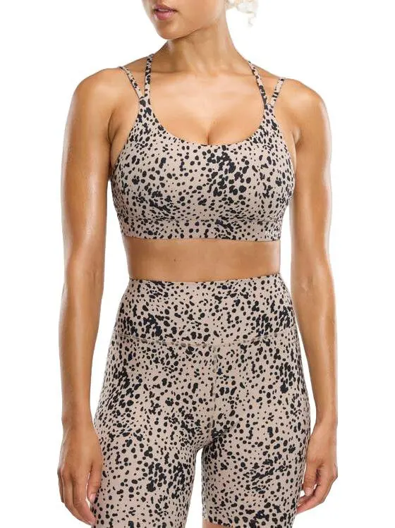 PELOTON Cadent Strappy Y Back Braprint - Sand Animal Print