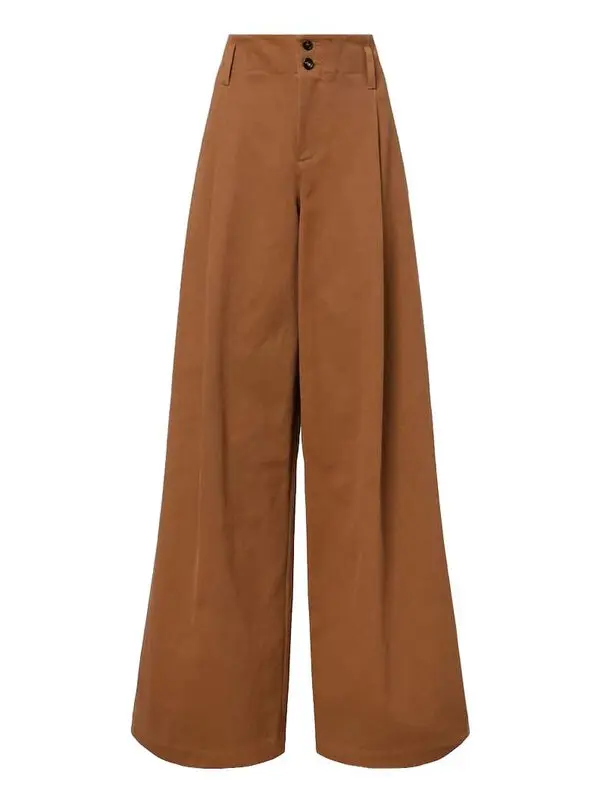 Chloé High-rise Wide-leg Pants - Brown